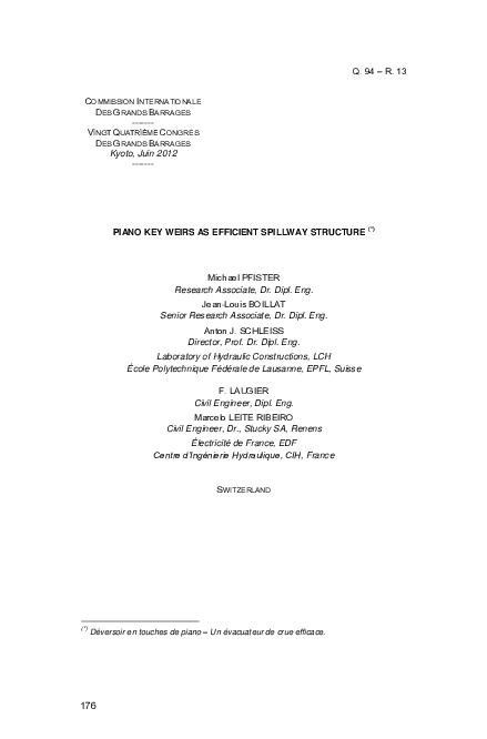 (PDF) Piano Key Weirs as efficient spillway structure
