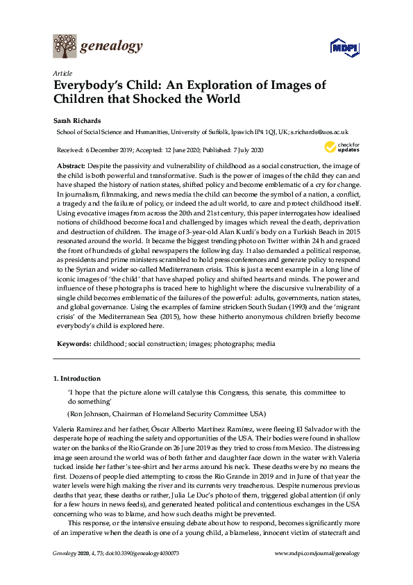 (PDF) Everybody's Child: An Exploration of Images of Children that ...