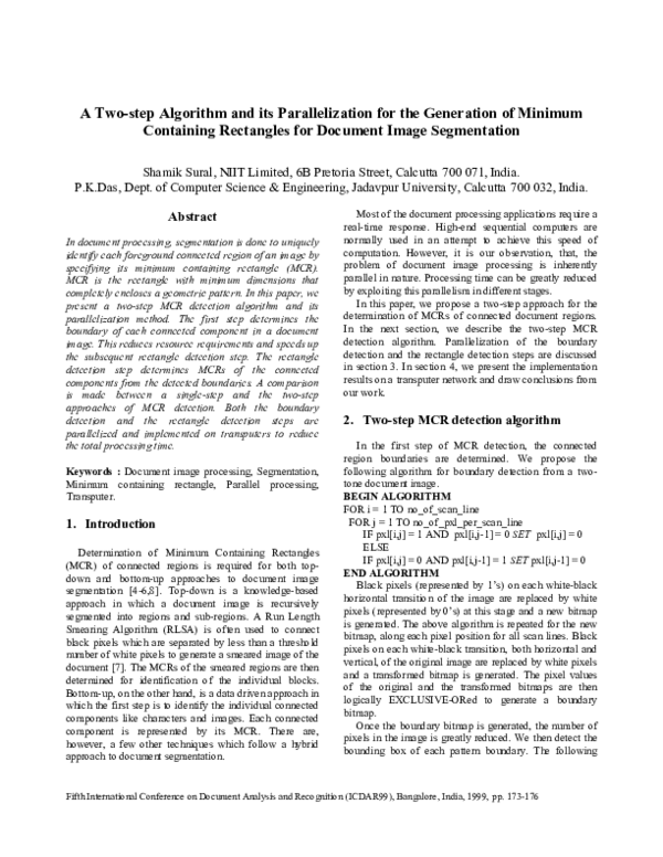 (PDF) A two-step algorithm and its parallelization for the generation of minimum containing ...