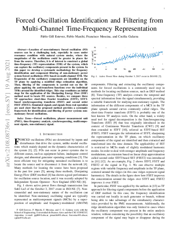 (PDF) Forced Oscillation Identification and Filtering from Multi-Channel Time-Frequency ...