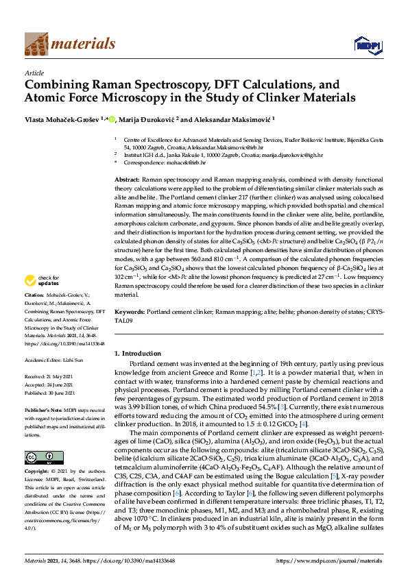 (PDF) Combining Raman Spectroscopy, DFT Calculations, and Atomic Force ...