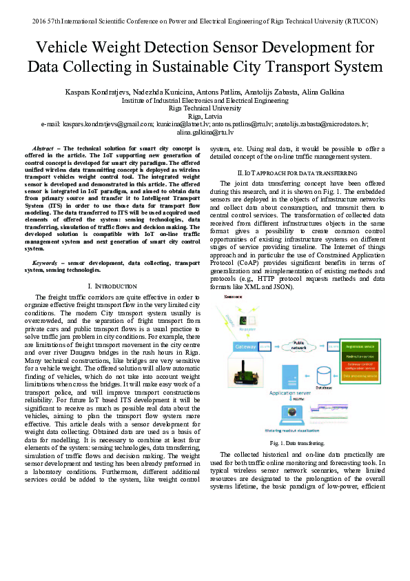 (PDF) Vehicle weight detection sensor development for data collecting ...