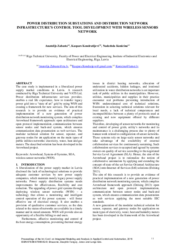 (PDF) Power distribution substations and distribution network infrastructure?s control tool ...