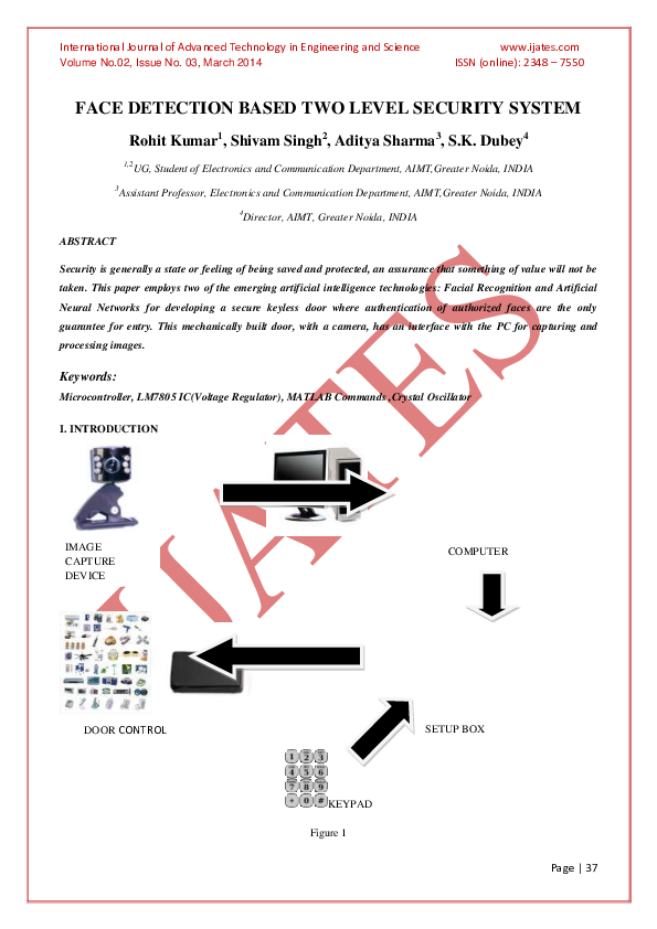 (PDF) Face Detection Based Two Level Security System | Shivam Singh - Academia.edu