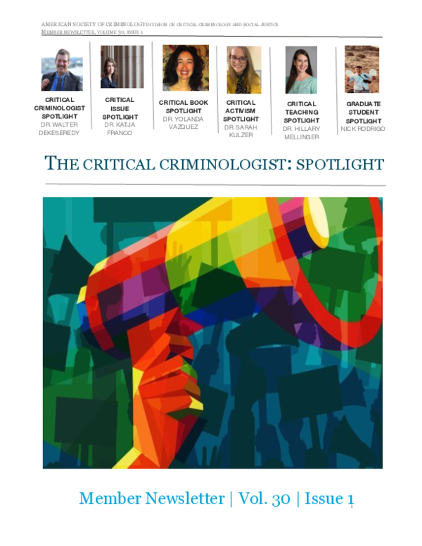 (PDF) AMERICAN SOCIETY OF CRIMINOLOGY DIVISION ON CRITICAL CRIMINOLOGY ...
