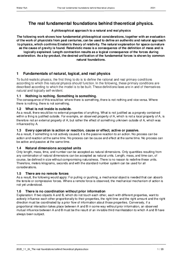 (PDF) The real fundamental foundations behind theoretical physics