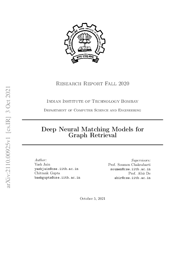 (PDF) Deep Neural Matching Models for Graph Retrieval