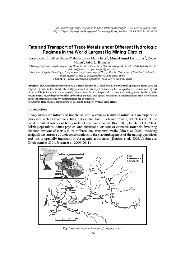(PDF) Fate and Transport of Trace Metals under Different Hydrologic ...