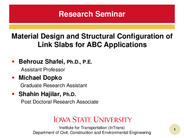 (PDF) Material Design and Structural Configuration of Link Slabs for ...