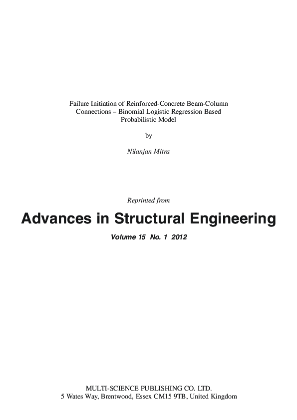 (PDF) Failure Initiation of Reinforced-Concrete Beam-Column Connections ...