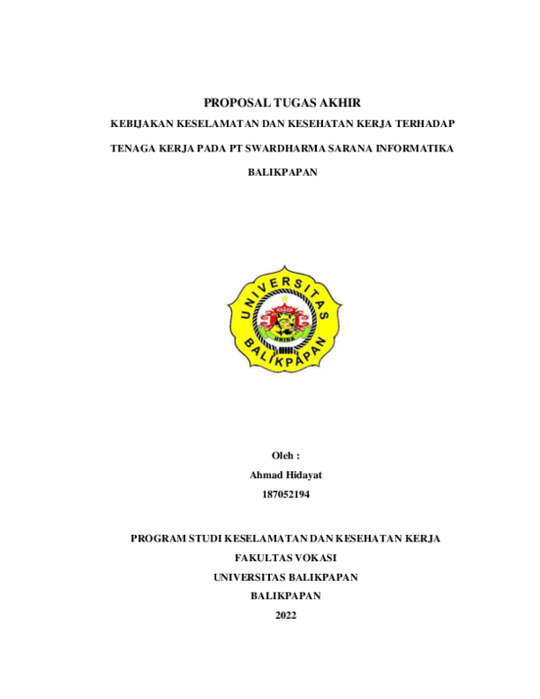 (PDF) PROPOSAL TUGAS AKHIR