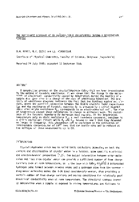 (PDF) The admittance boundary at an Ag″>cdBr2 · 4H2O interferfcae ...