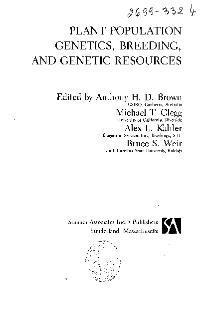 (PDF) Plant Population Genetics, Breeding, and Genetic Resources ...