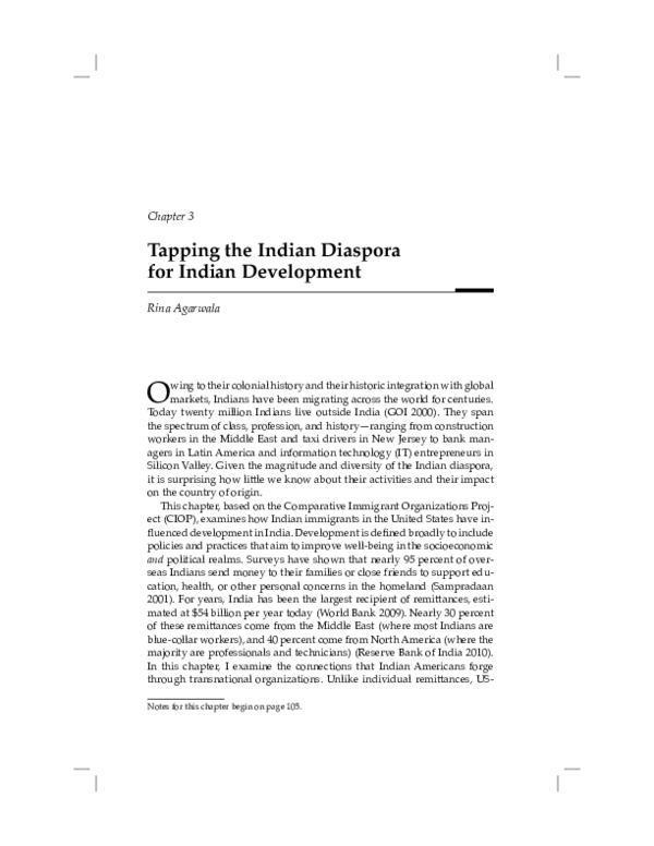 (PDF) Tapping the Indian Diaspora for Indian Development
