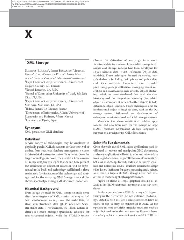(PDF) XML Storage