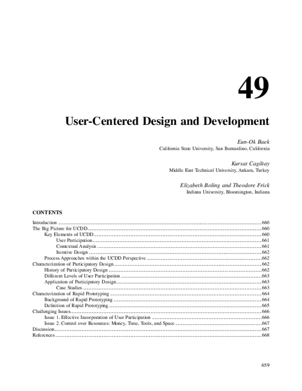 (PDF) User-Centered Design and Development