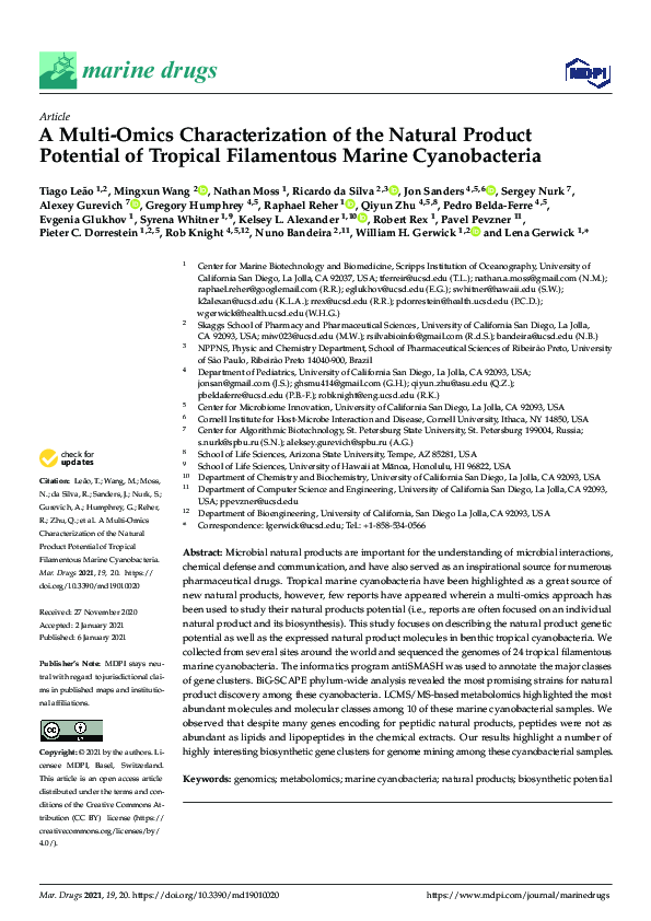 (PDF) A Multi-Omics Characterization of the Natural Product Potential of Tropical Filamentous ...