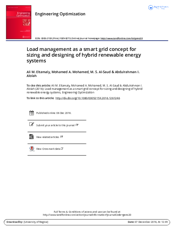 (PDF) Load management as a smart grid concept for sizing and designing of hybrid renewable ...