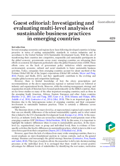 (PDF) Guest editorial: Investigating and evaluating multi-level ...