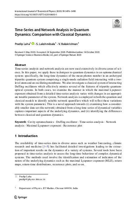 (PDF) Quantum vs Classical Dynamics: A Comparative Analysis