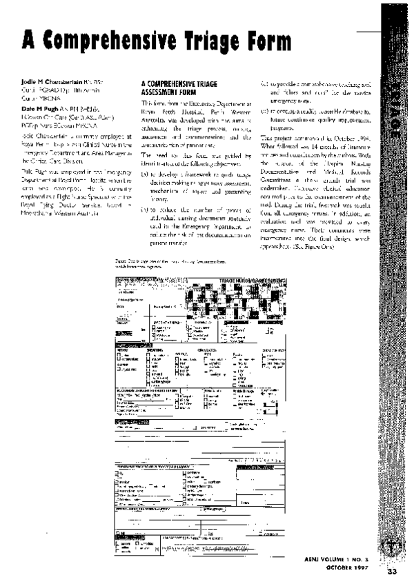 (PDF) A comprehensive triage form
