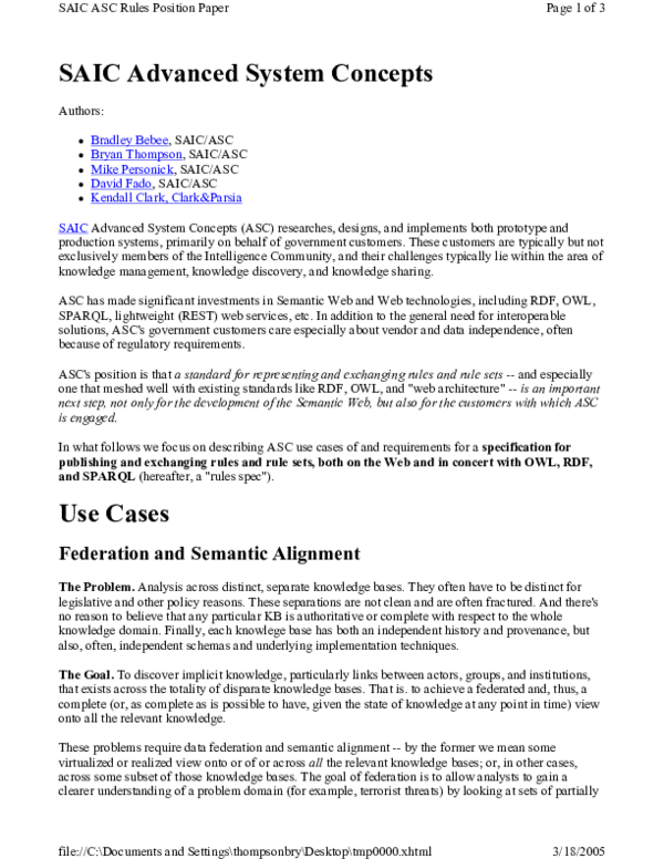 (PDF) SAIC Advanced System Concepts