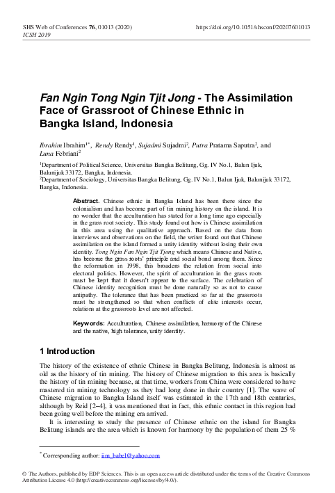 (PDF) Fan Ngin Tong Ngin Tjit Jong The Assimilation Face of Grassroot ...
