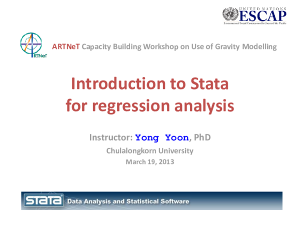(PDF) Introduction to Stata for regression analysis