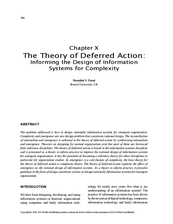 (PDF) The Theory of Deferred Action