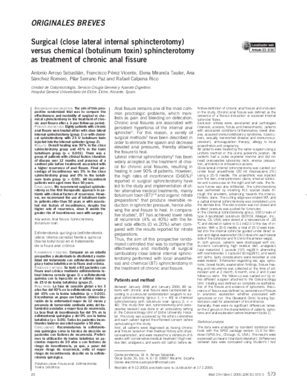 (PDF) Surgical (close lateral internal sphincterotomy) versus chemical ...