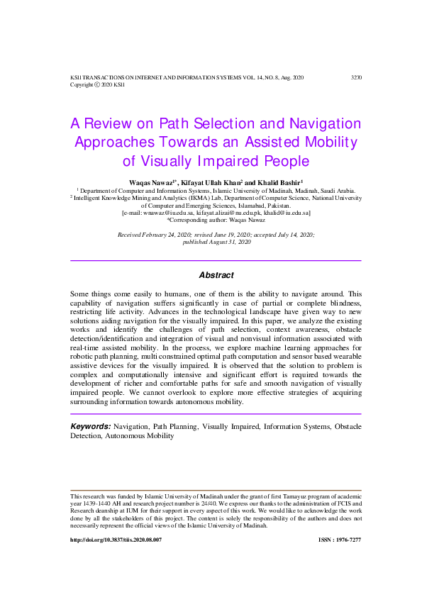 (PDF) A Review on Path Selection and Navigation Approaches Towards an ...