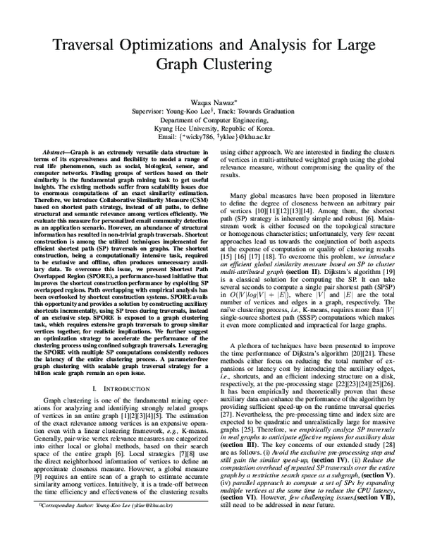 (PDF) Traversal optimizations and analysis for large graph clustering