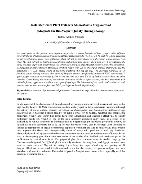 (PDF) Role Medicinal Plant Extracts Glossostemon bruguieriand (Moghat ...