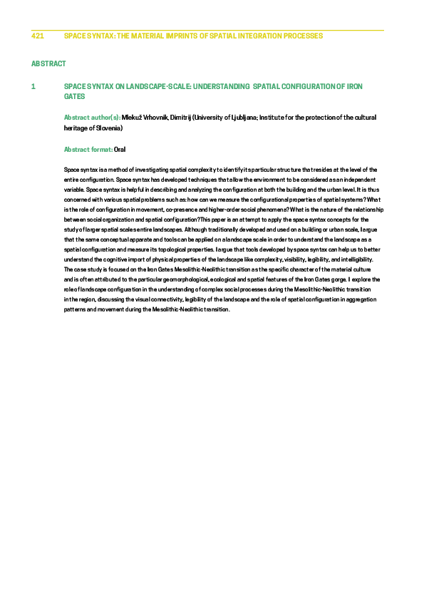 (PDF) SPACE SYNTAX ON LANDSCAPE-SCALE: UNDERSTANDING SPATIAL ...