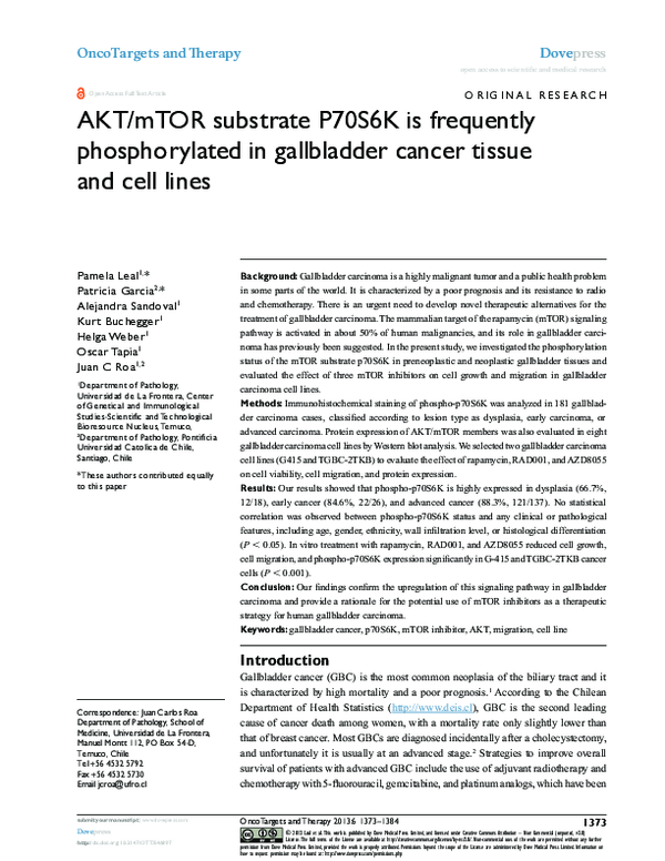 (PDF) AKT/mTOR substrate P70S6K is frequently phosphorylated in ...