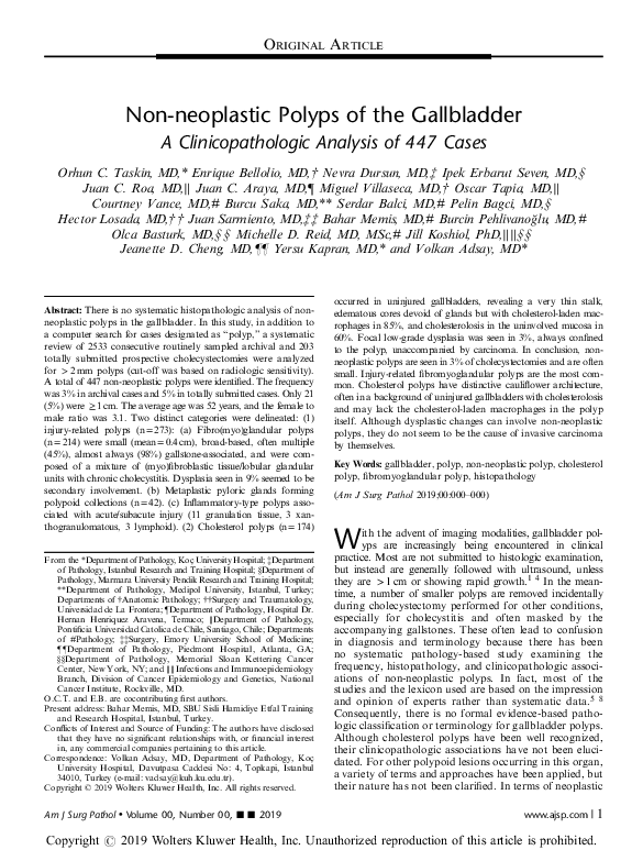 (PDF) Non-neoplastic Polyps of the Gallbladder
