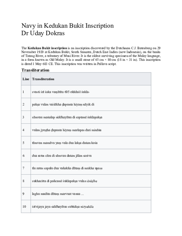 (DOC) Navy in Kedukan Bukit Inscription