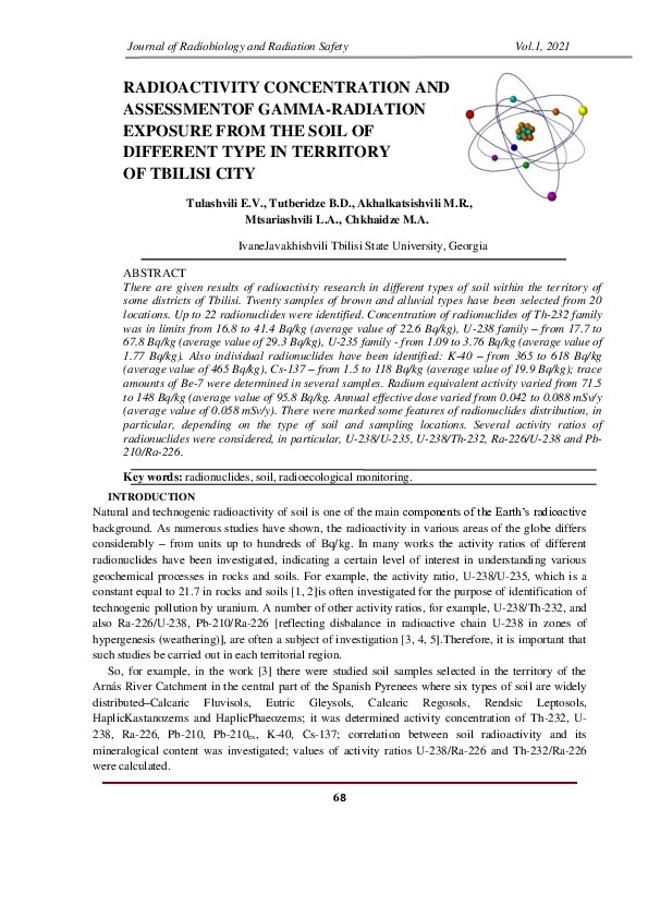 (PDF) Radioactivity Concentration and Assessment of Gamma-Radiation ...