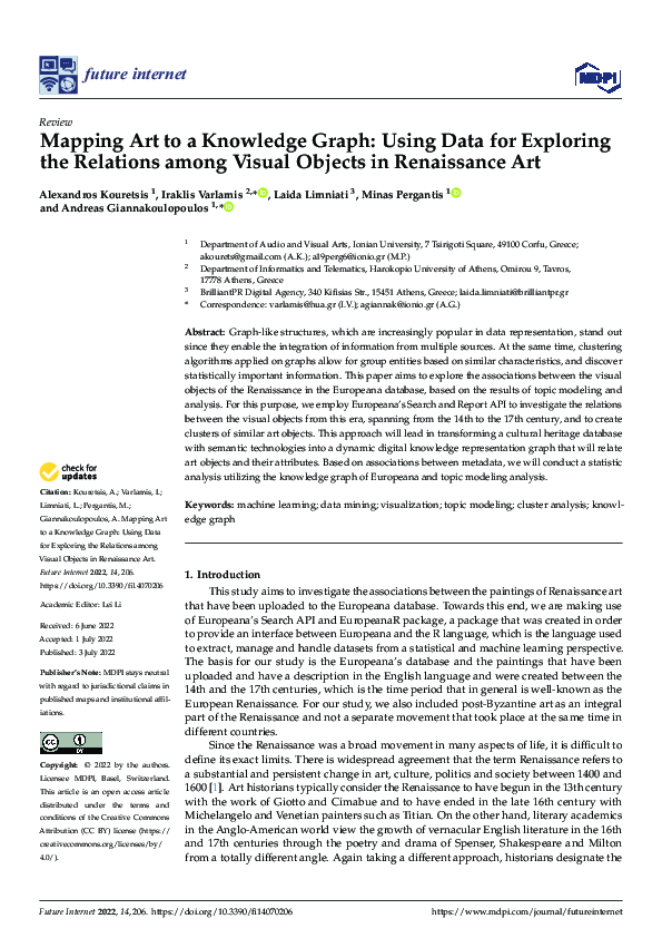 (PDF) Mapping Art to a Knowledge Graph: Using Data for Exploring the Relations among Visual ...
