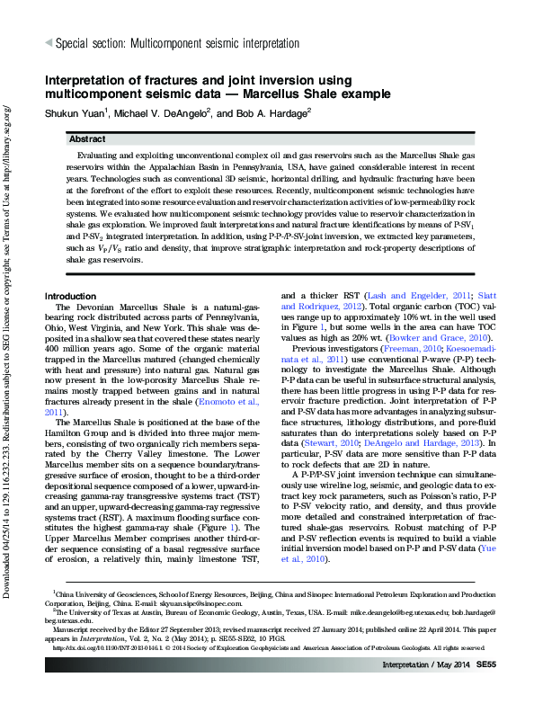 (PDF) Interpretation of fractures and joint inversion using ...