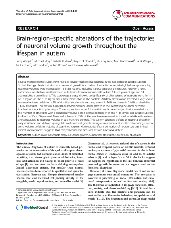 (PDF) Brain-region–specific alterations of the trajectories of neuronal ...