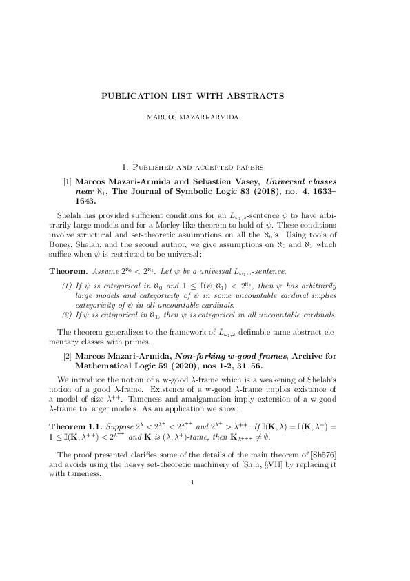 (PDF) Publication List with Abstracts