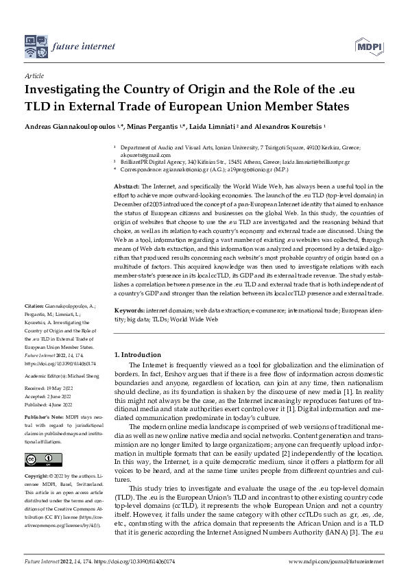 (PDF) Investigating the Country of Origin and the Role of the .eu TLD ...