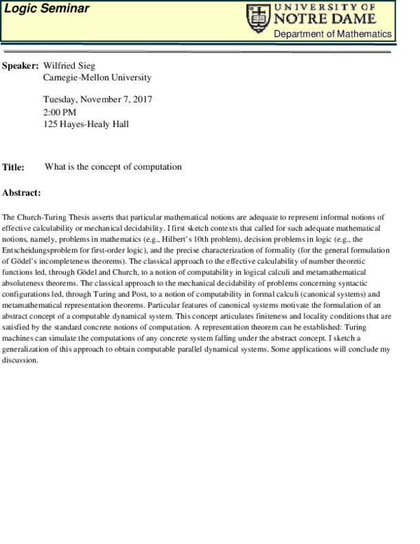 (PDF) What Is the Concept of Computation?