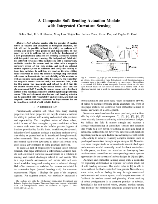 (PDF) A composite soft bending actuation module with integrated ...
