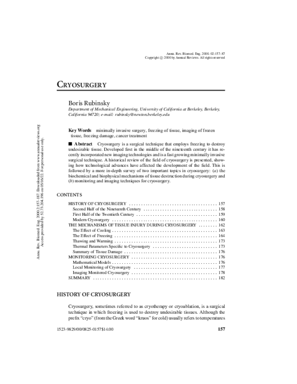 (PDF) Cryosurgery