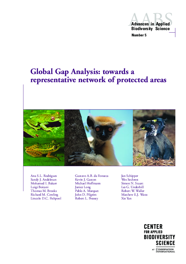 (PDF) Advances in Applied Biodiversity Science: Global Gap Analysis ...