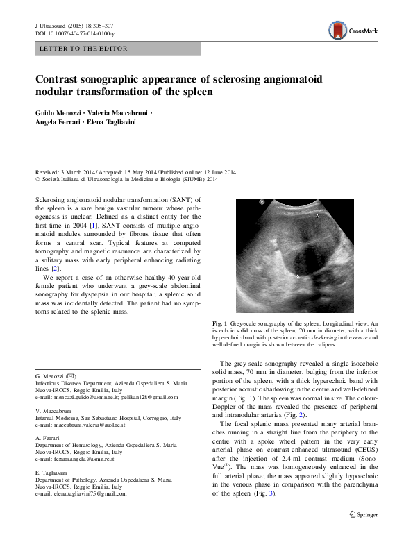 (PDF) Contrast sonographic appearance of sclerosing angiomatoid nodular ...