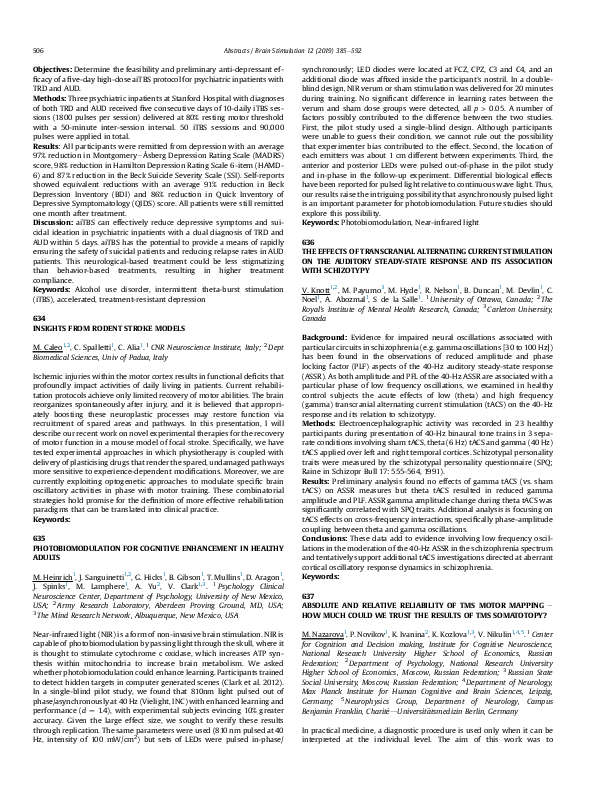 (PDF) Effects of transcranial alternating current stimulation on visual cognition: A systematic ...