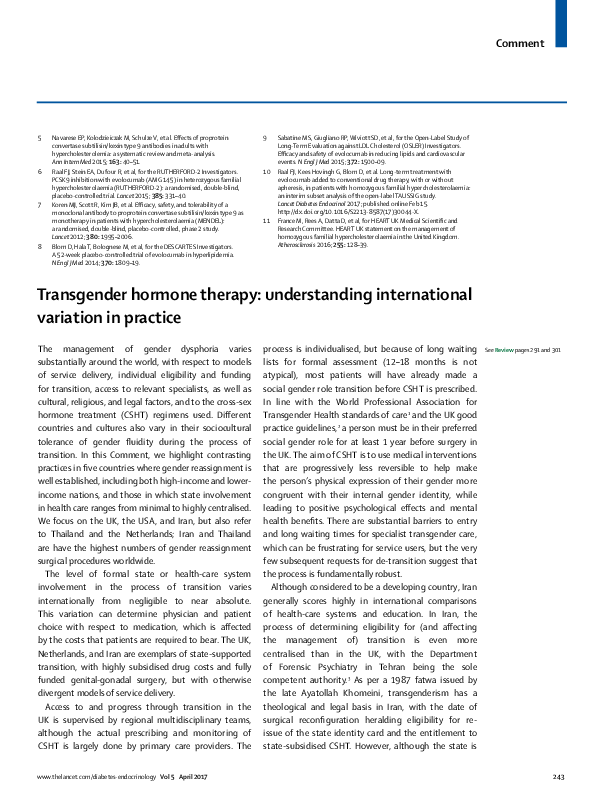 (PDF) Transgender hormone therapy: understanding international ...